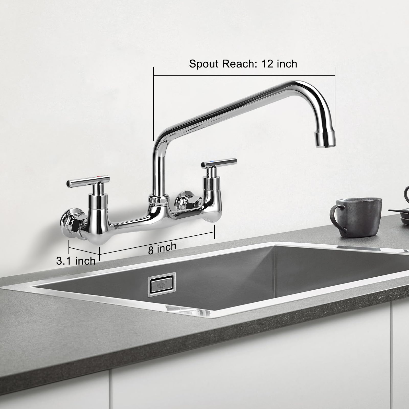 Utility Counter Mounted Faucets ZUHNE Drop In Utility Laundry Kitchen