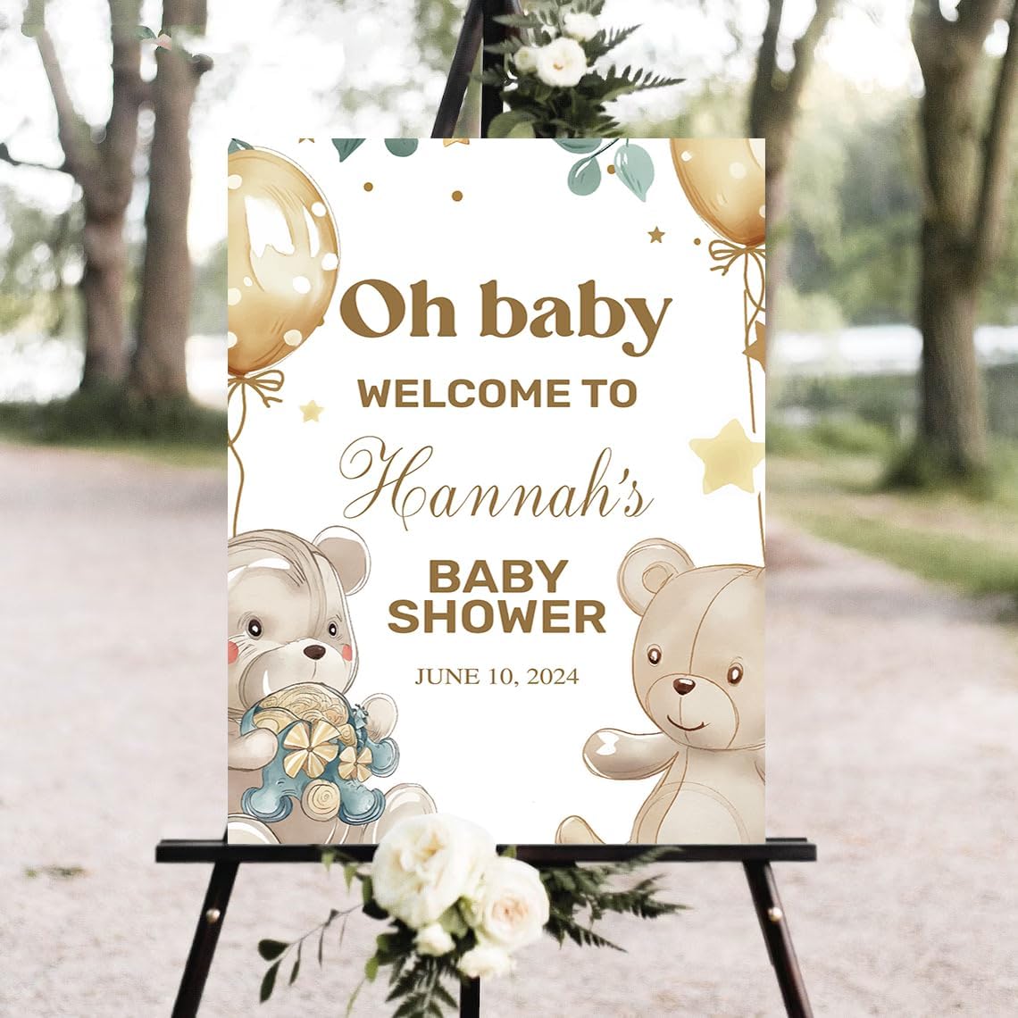 Amazon.com : KOLSTRAW Personalized Baby Shower Welcome Sign, Custom ...