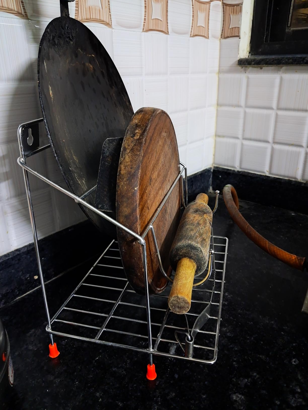 Buy AB99 COLLECTION Stainless Steel Chakla Belan and Tawa Stand for ...