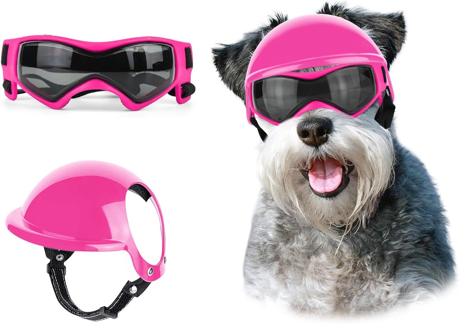 Amazon.com : NAMSAN Dog Helmet and Sunglasses for Small-Medium Dogs, UV ...