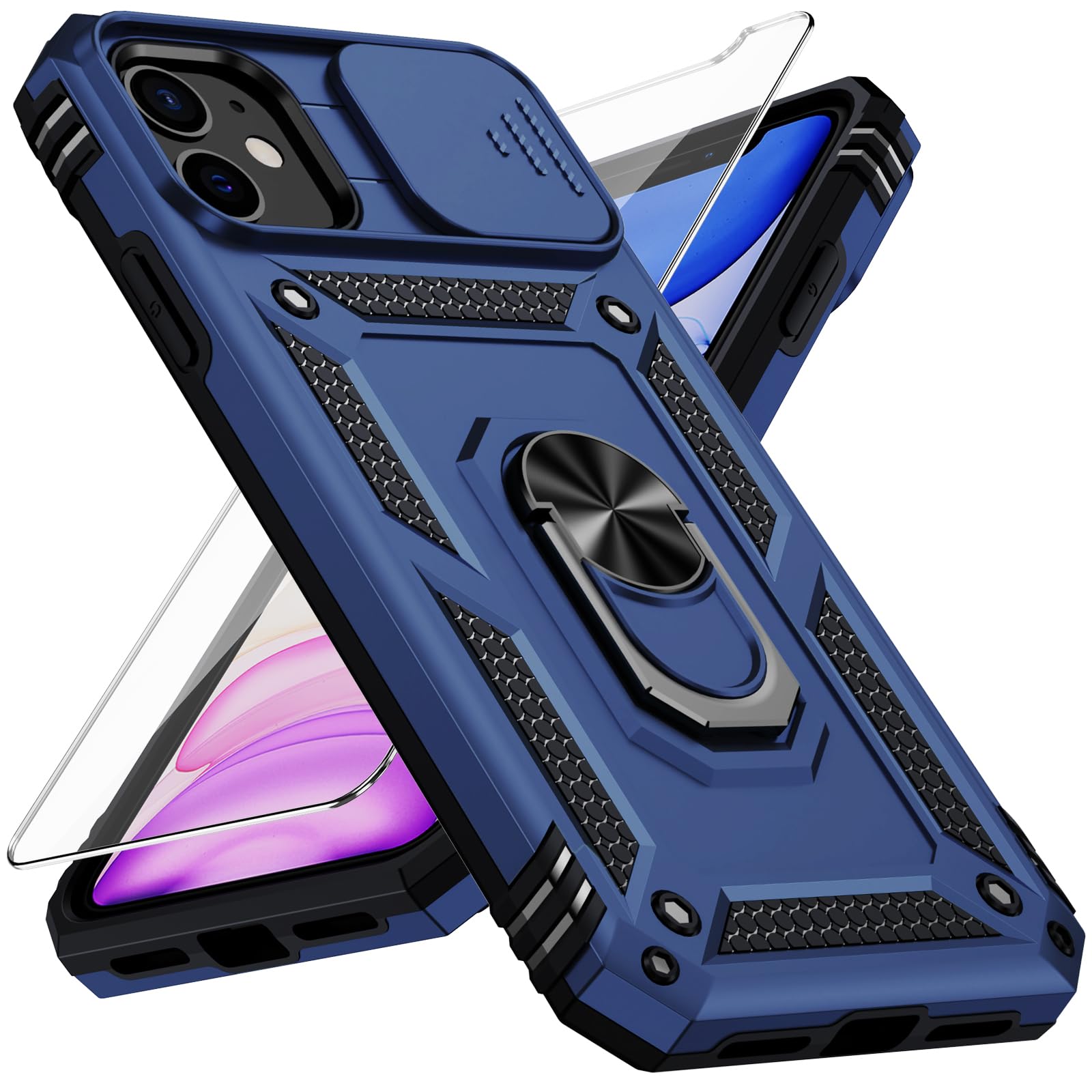 Amazon.com: Weycolor for iPhone 11 Case with Camera Lens Cover, HD ...