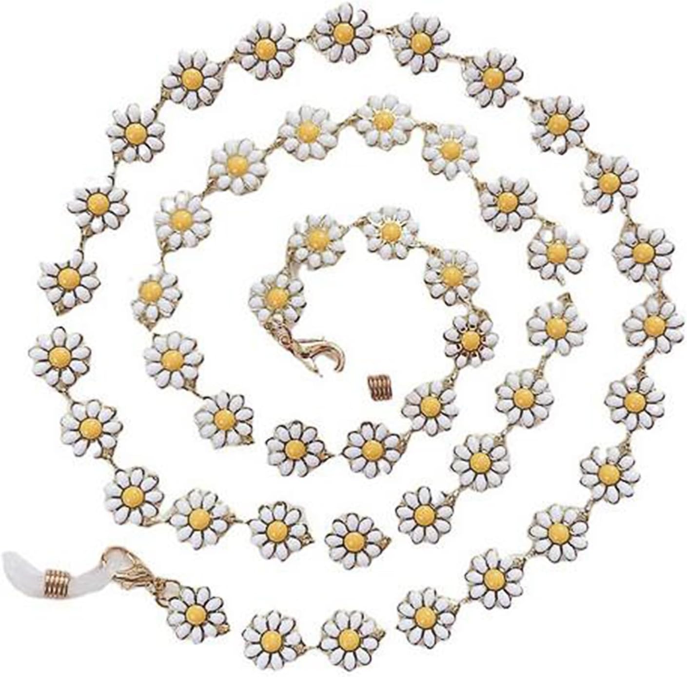Ykendz Popular Accessories Small Sober Cute Daisy Mask Chain Flower ...
