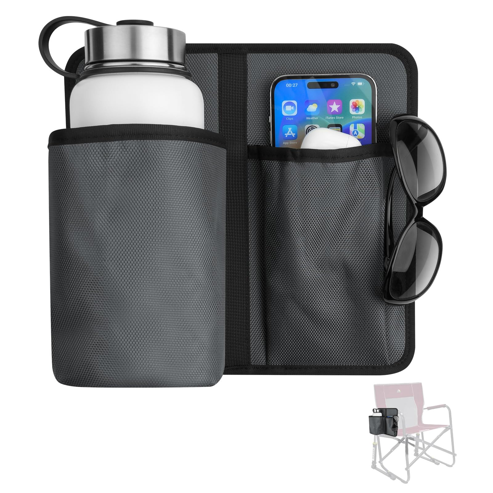 Snapklik.com : Camp Chair Cup Holder Phone Holder, Universal Water ...