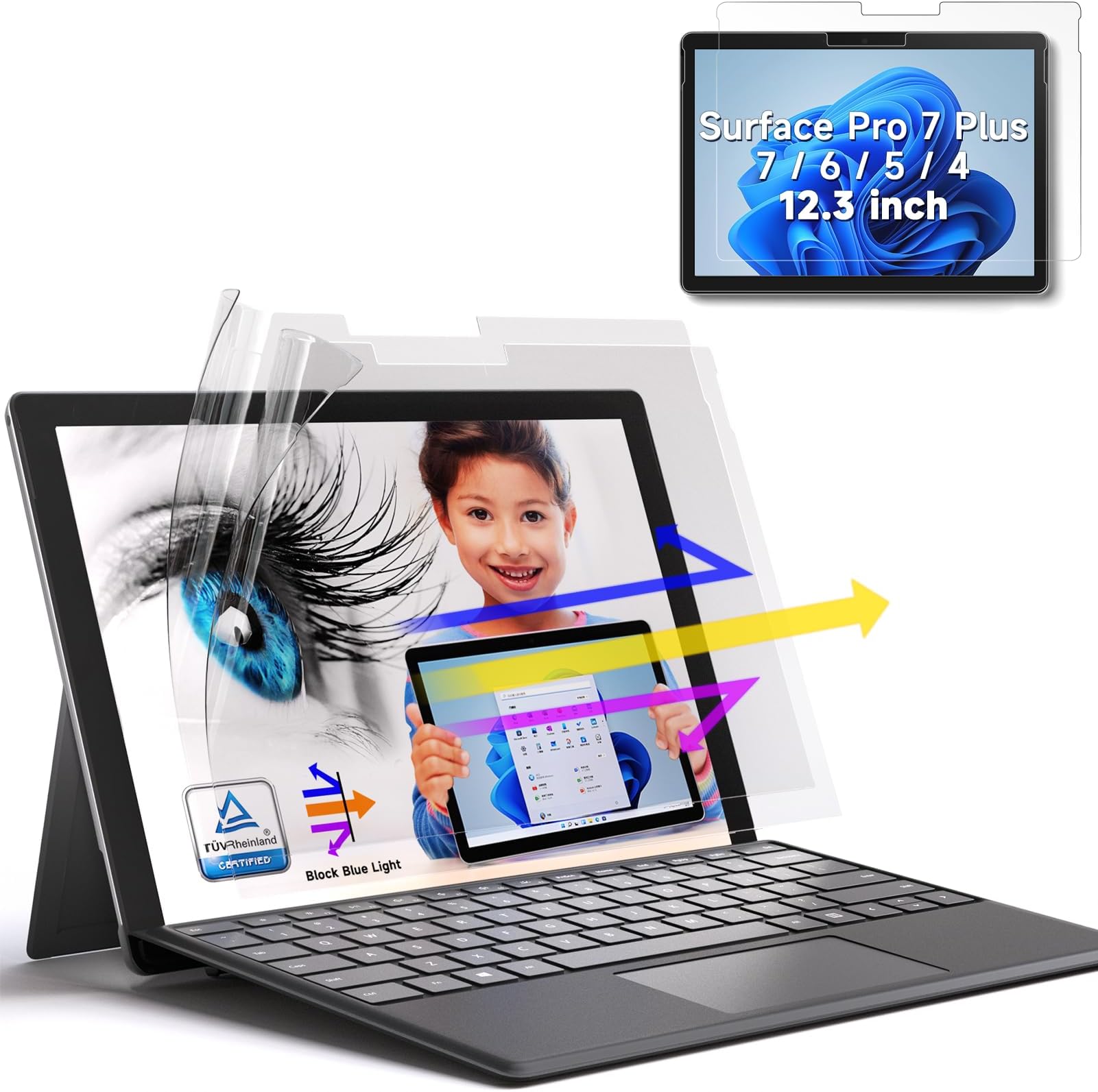 Amazon.com: [2 Pack] Anti Blue Light Screen Protector for Microsoft ...