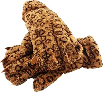 Amazon.com: Leopard Print Halloween Theme Glove Paws Furry Realistic ...