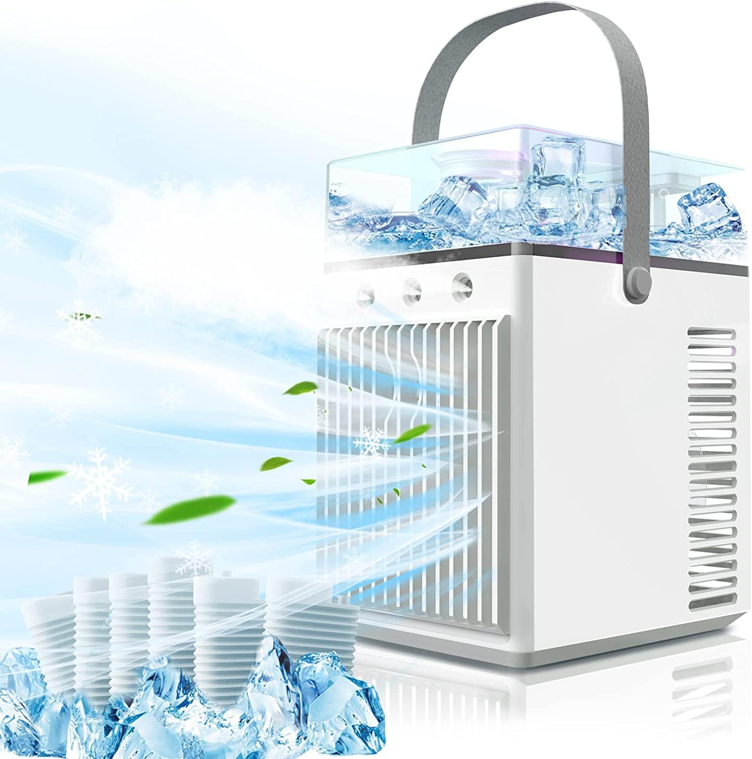 Portable Air Conditioners, MORBEX 4 IN 1 Rechargeable Personal Air ...