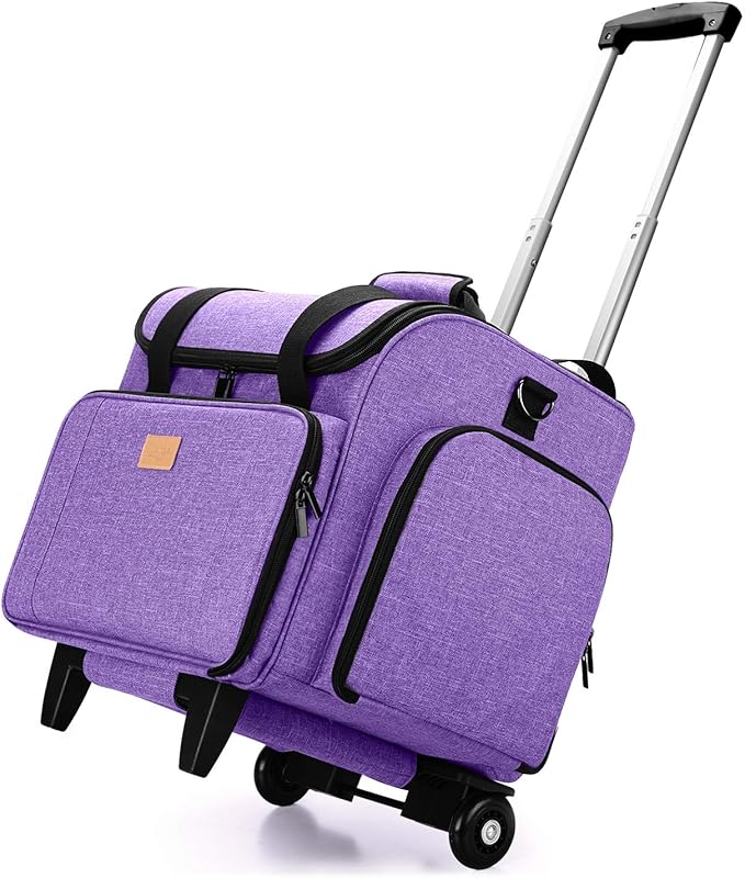 Amazon.com: LUXJA Serger Case with Detachable Trolley Dolly, Bag with ...