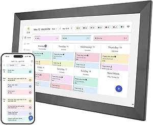 15.6 Inch Digital Picture Frame, 3 In 1 Photo Frame Calendar Art ...