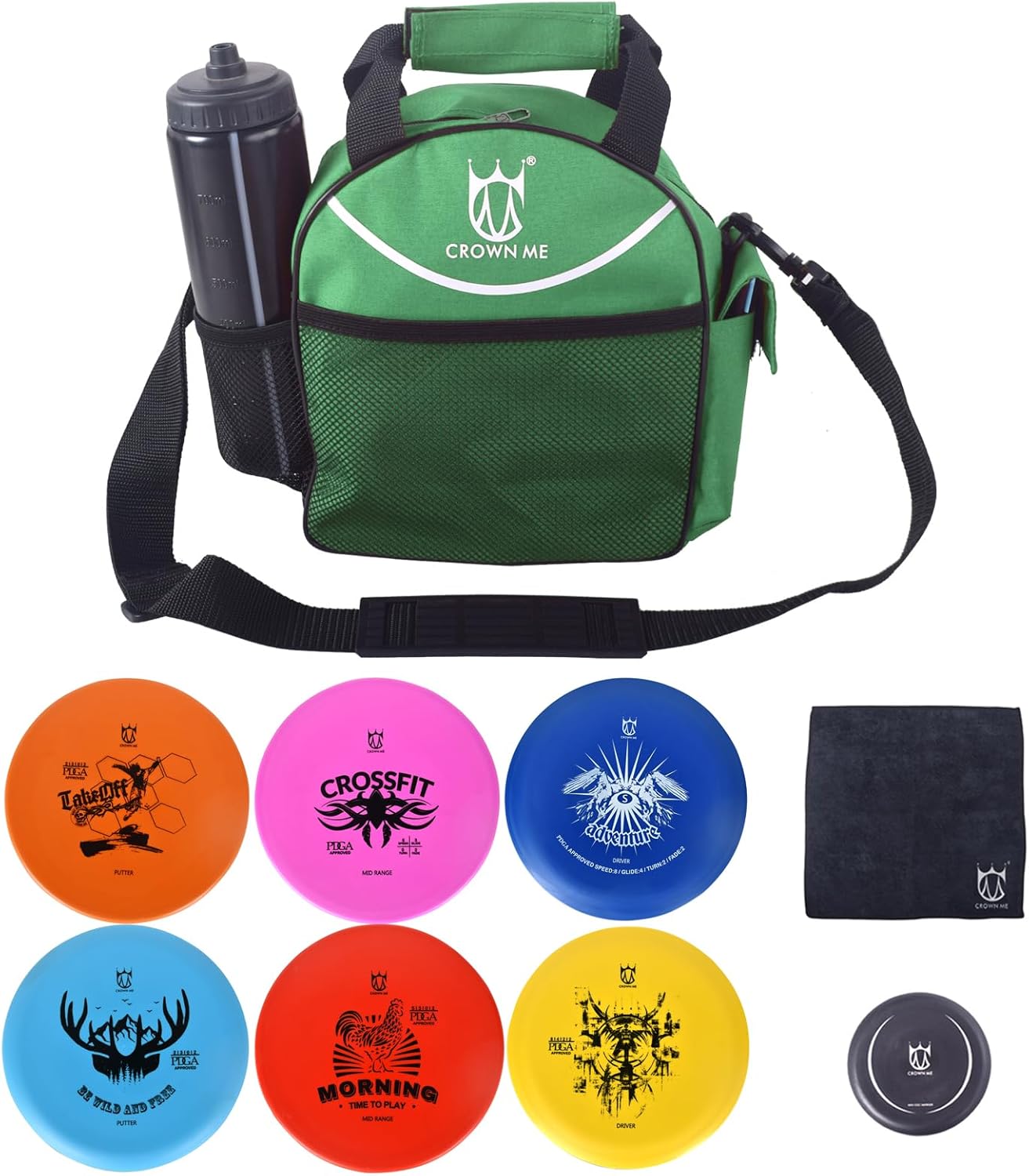 Amazon.com: CROWN ME Disc Golf Set with 6 Discs and Mini Disc and ...