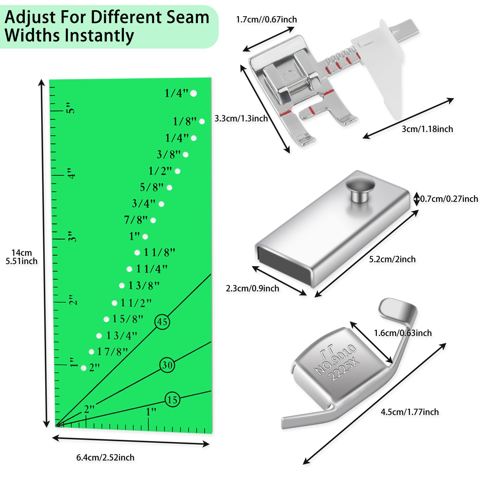 Snapklik.com : Magnetic Seam Guide,Seam Guide Ruler,Adjustable Guide ...