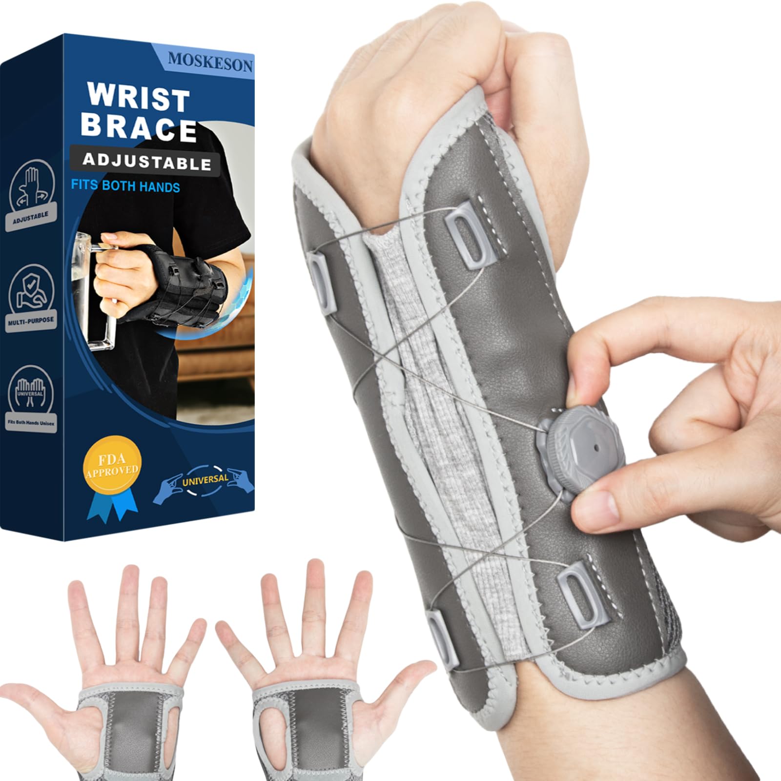 Snapklik.com : MOSKESON Wrist Brace For Carpal Tunnel, Adjustable Night ...