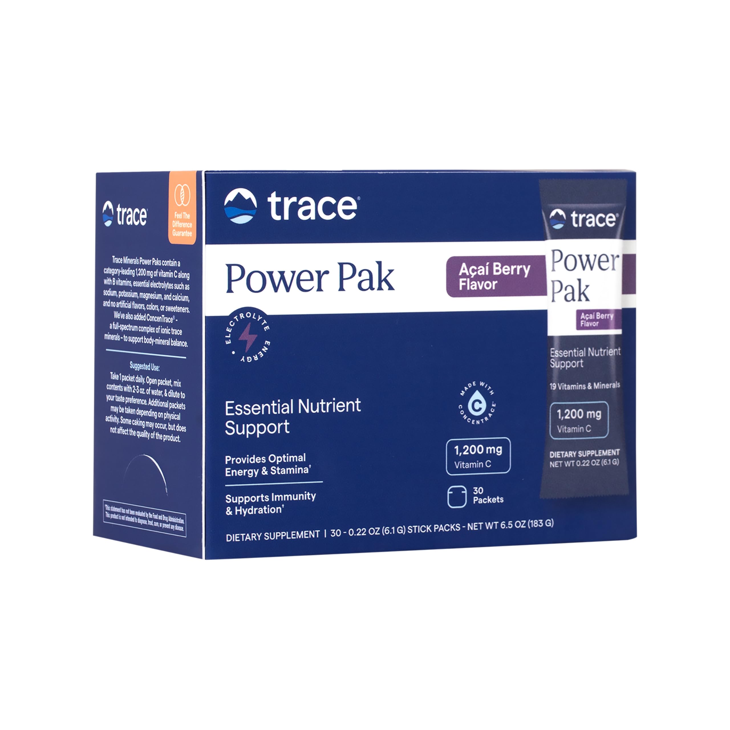 Amazon.com: Trace Minerals | Power Pak Electrolyte Powder Packets ...