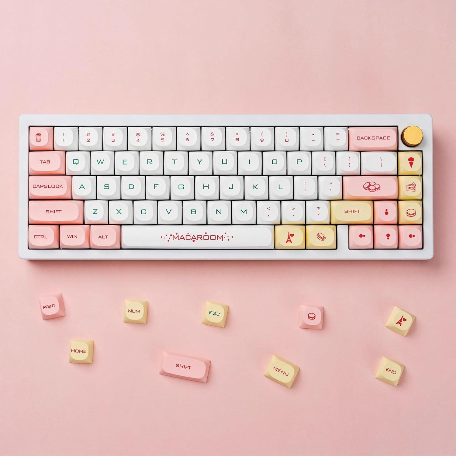 Amazon.com: MoUnw Macaron keycaps MA Class XDA Heat-Sublimation PBT ...