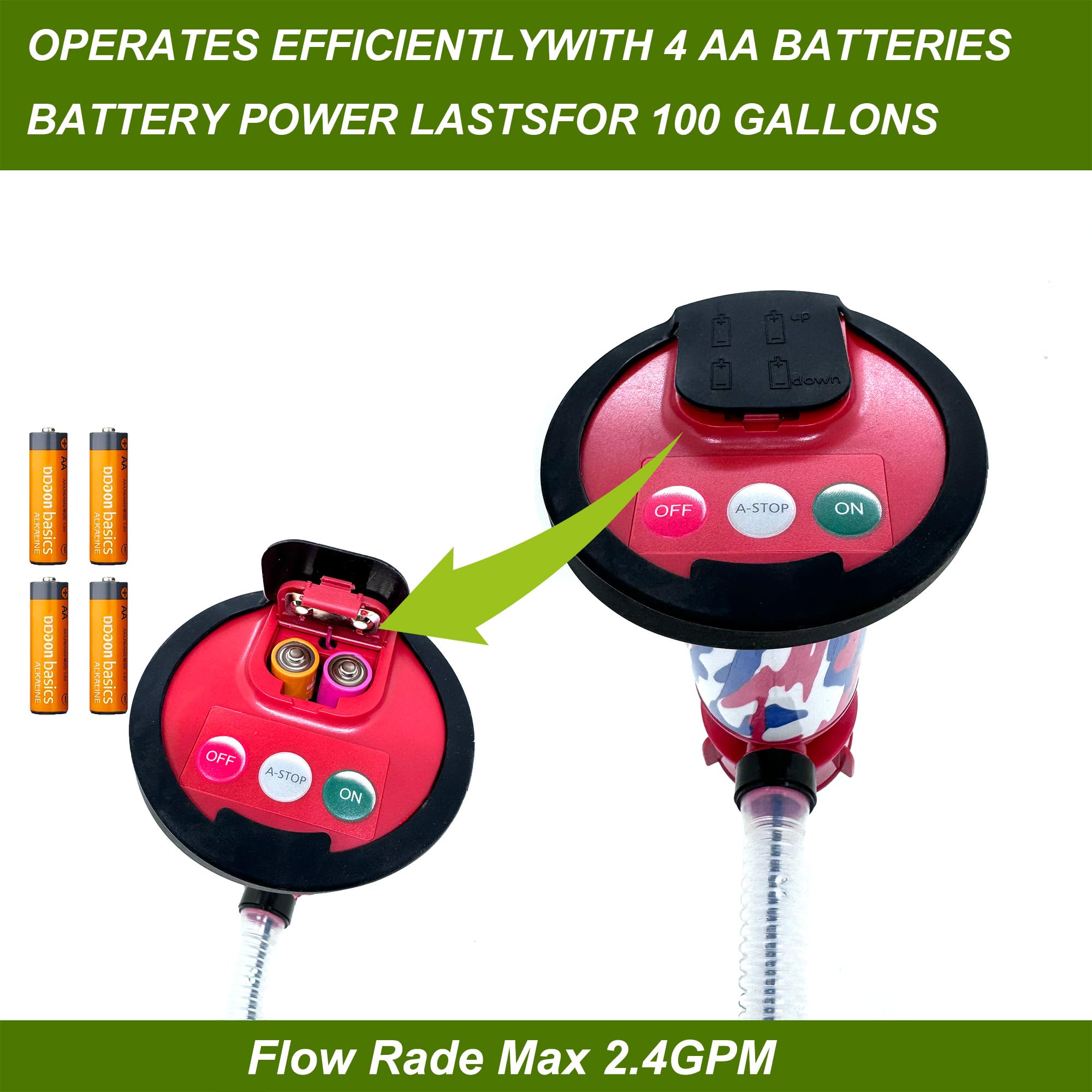Fuel Transfer Pump with Auto-stop sensor, gas pump, Convenient Gas Can ...