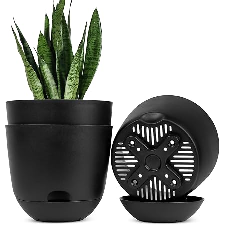 Amazon.com : Large 10" Self-Watering + Aerating + High Drainage Unique ...
