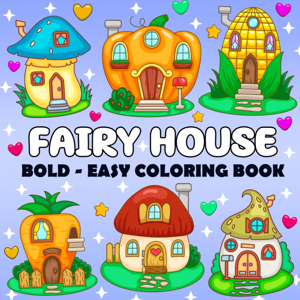 Easy Fairy House Coloring Page 20 Kid Friendly Fairy House Coloring
