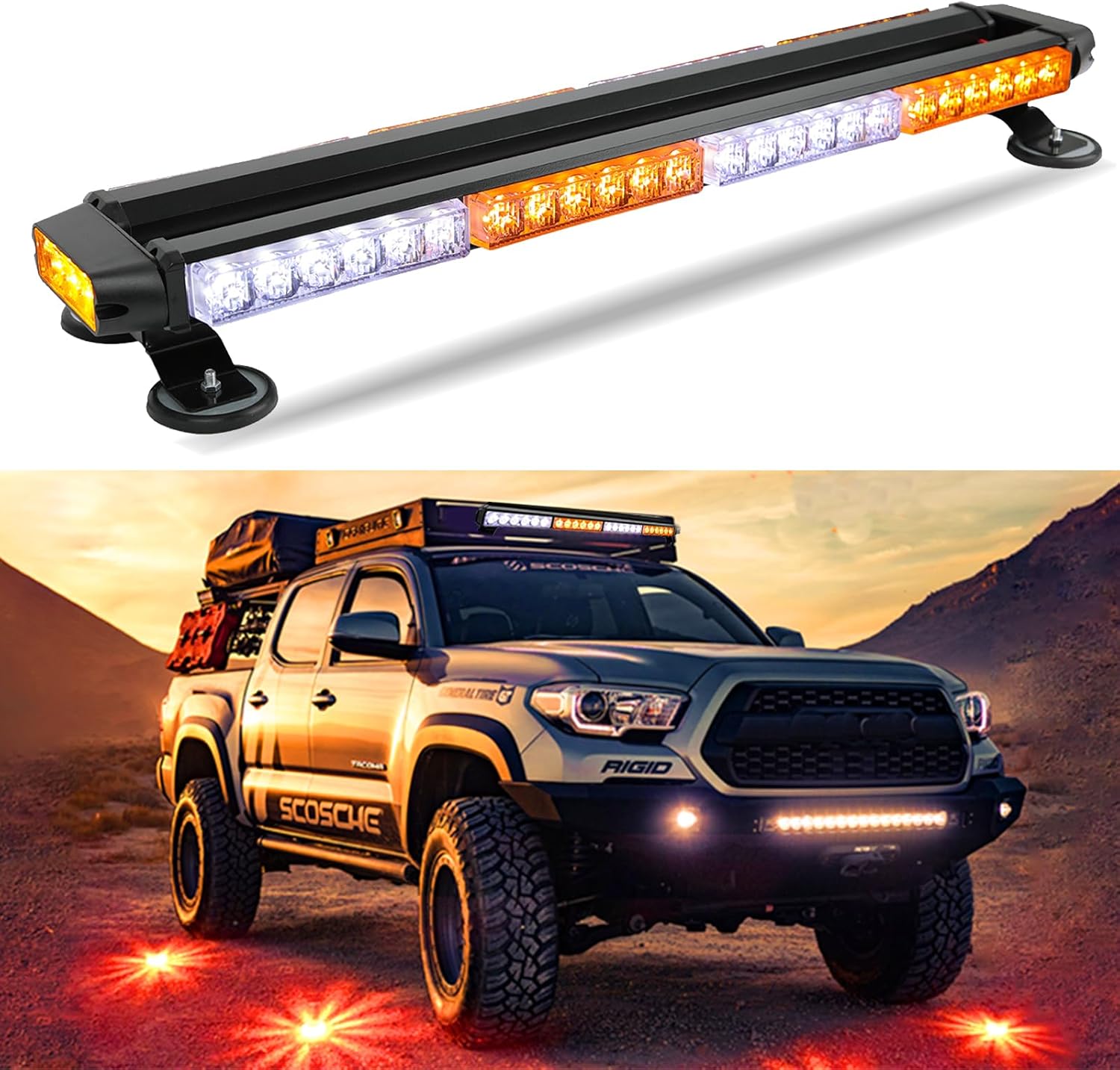 Amazon.com: DREAMIZER 54 LED Emergency Light Bar Rooftop Double Side ...
