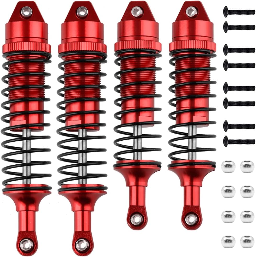 Amazon.com: OGRC 4PCS Aluminum Front & Rear RC Shocks Absorber ...