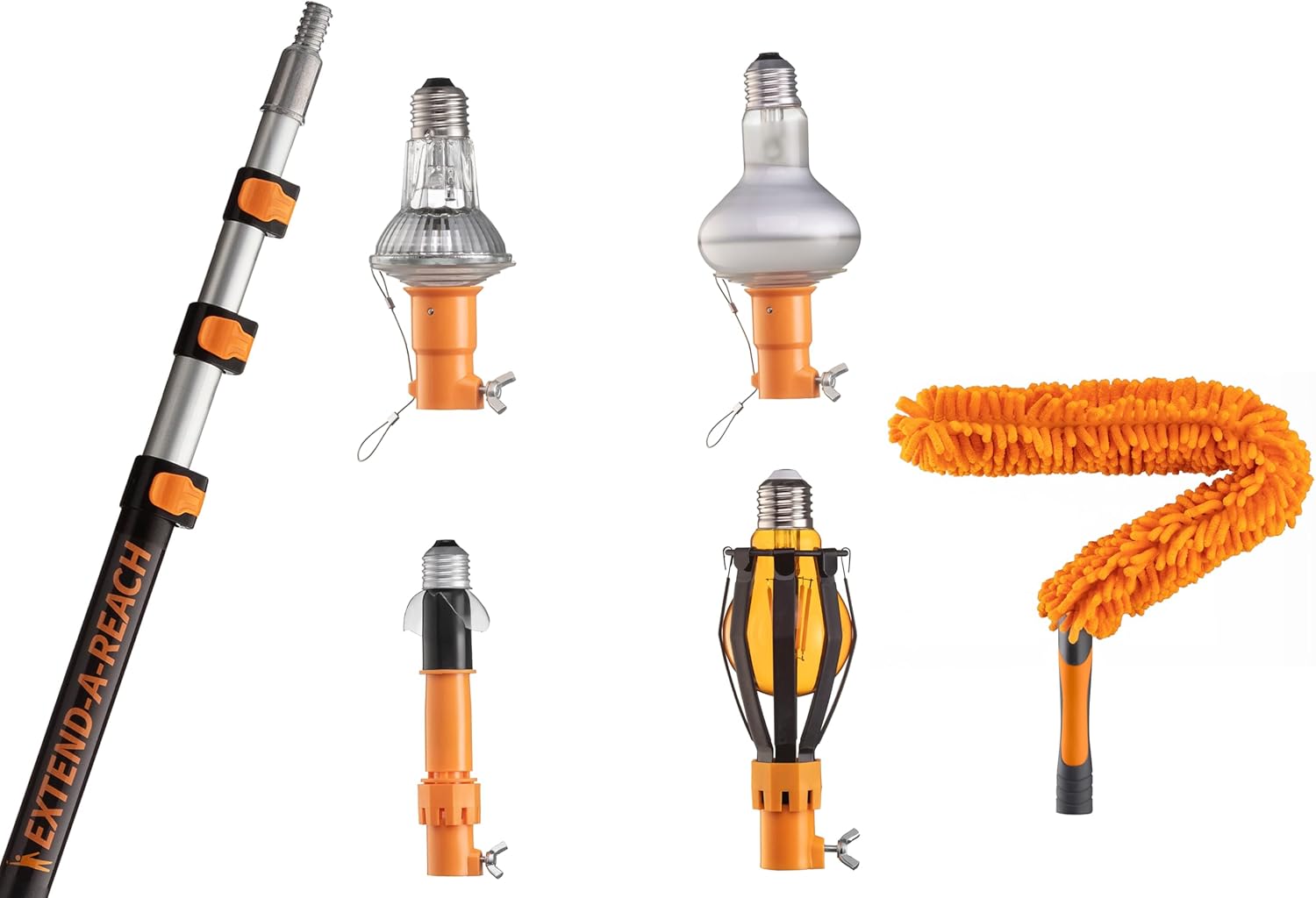 4-12 ft Telescopic Light Bulb Changer for High Ceilings with Ceiling ...