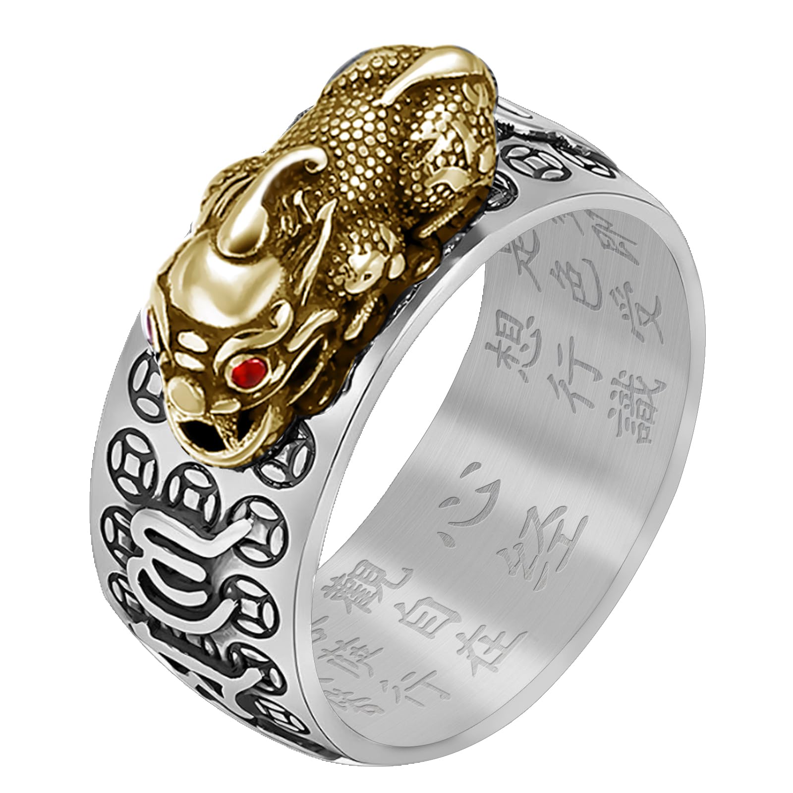 Snapklik.com : Feng Shui Ring Feng Shui PiXiu Mantra Ring PiXiu Rings Amulet Lucky Wealth ...