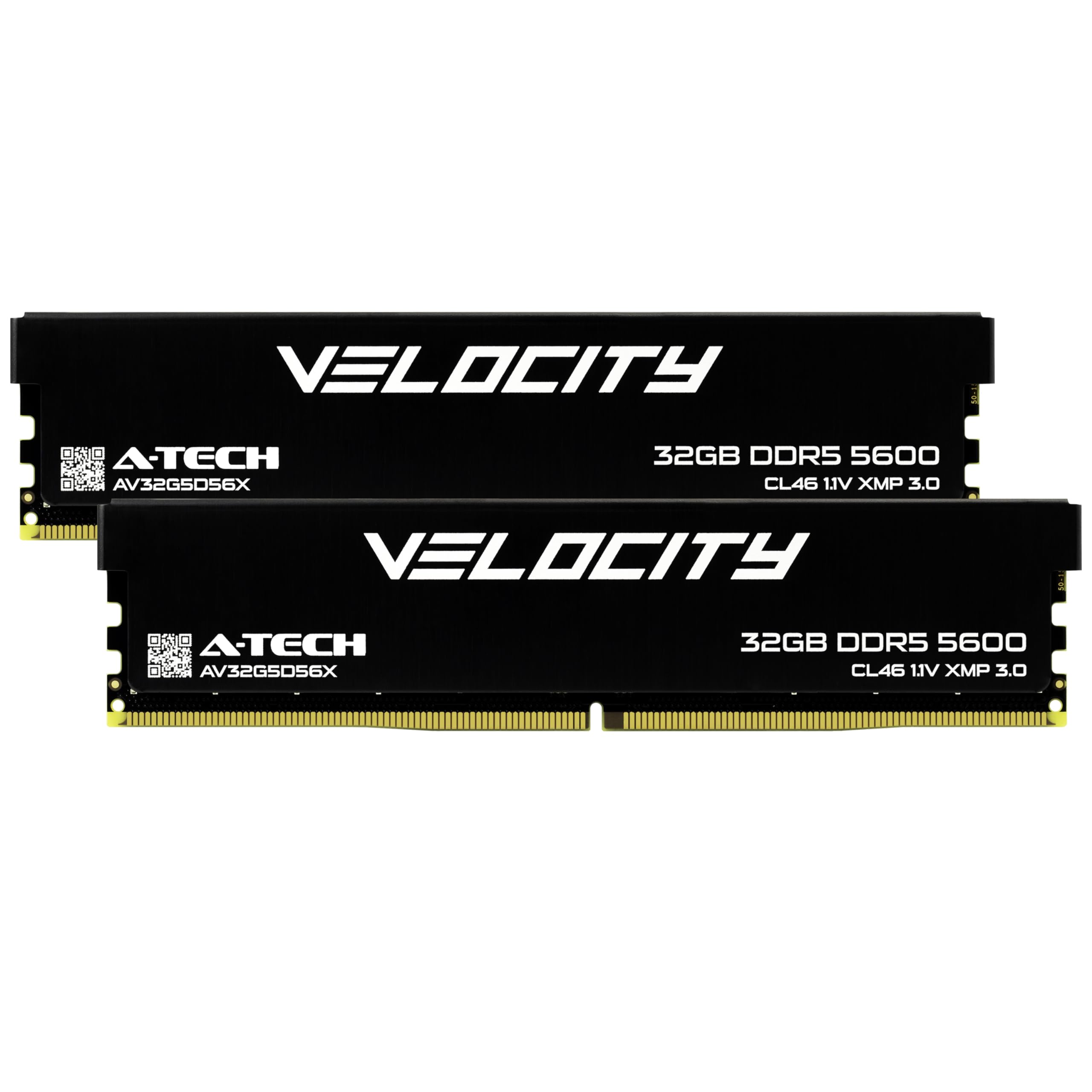 A-Tech Velocity RAM 64GB (2x32GB) DDR5 5600MHz (PC5-44800) XMP 3.0 ...