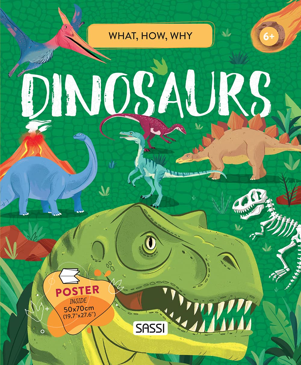 What How And Why Dinosaurs Book And Poster: 9788830304703: Books ...