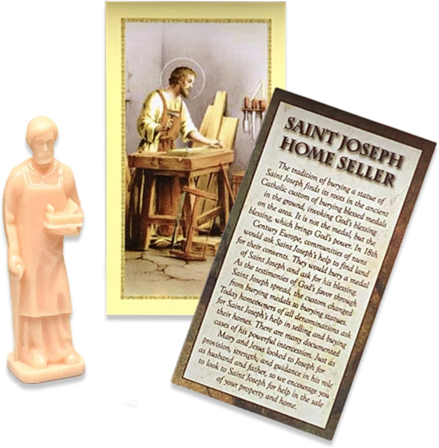 Amazon.com: Autom Catholic Figurines - Real Estate Holy Card and ...