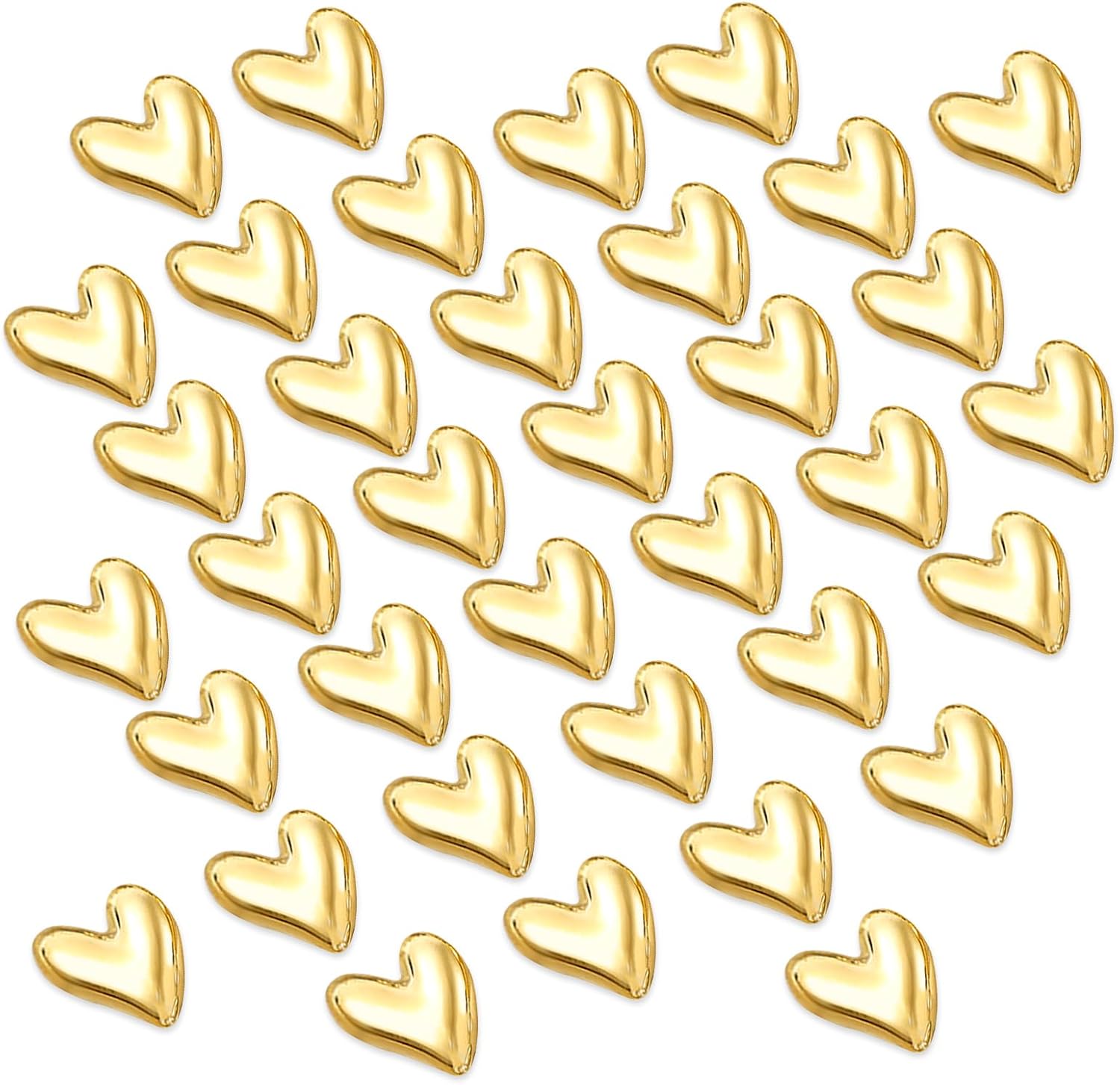 Amazon.com: JarThenaAMCS 36Pcs Love Heart Refrigerator Magnets Gold ...