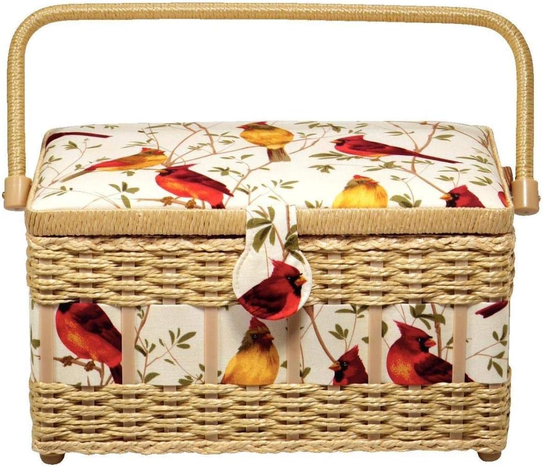 Amazon.com: Prym Premium Quality Sewing Basket Box - Birds Medium ...