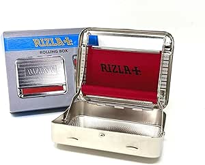 Amazon.com: Rizla Metal Automatic Rolling Tin, Great for Rolling Rizla ...