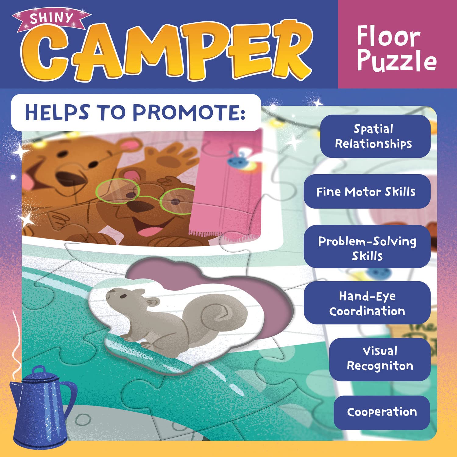 Snapklik.com : Shiny Camper Floor Puzzle Giant Camping Puzzle For Kids ...