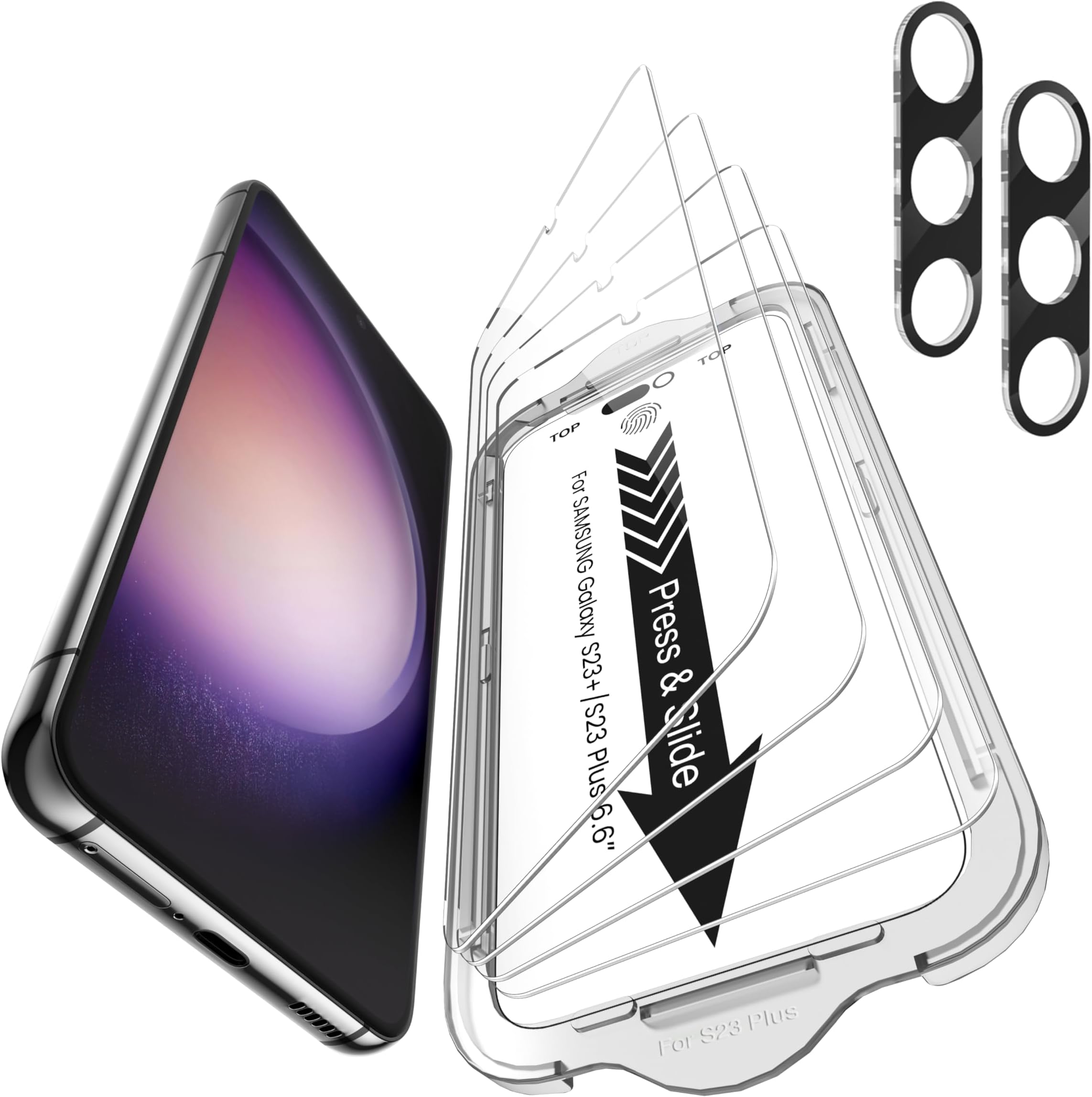 Amazon.com: EZ-GLAZ-4 Pack Screen Protector for Galaxy S23+/S23 Plus [6 ...