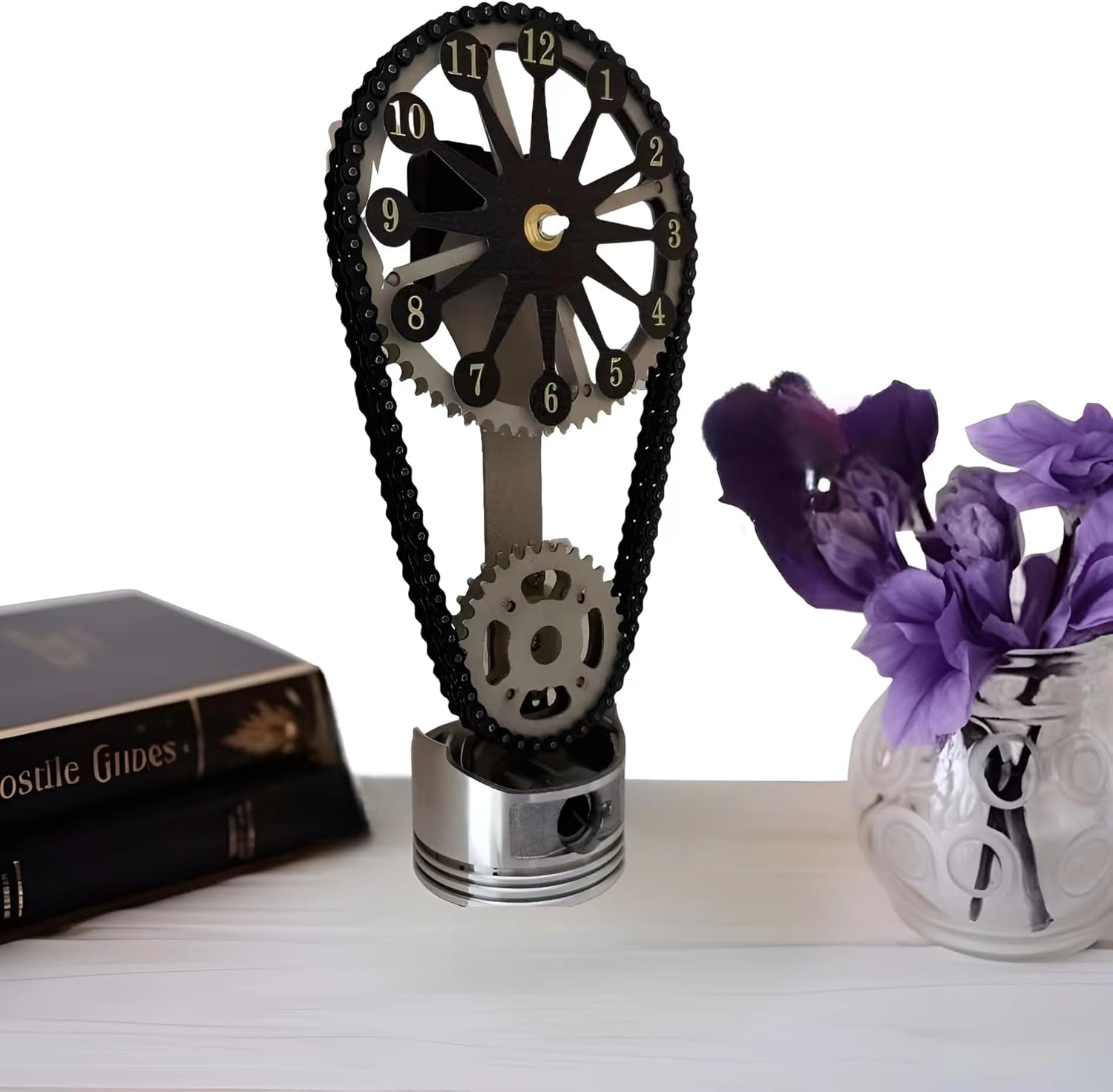 Amazon.com: Vintage Rotating Gear Pendulum Clock, Personal Timing Chain ...