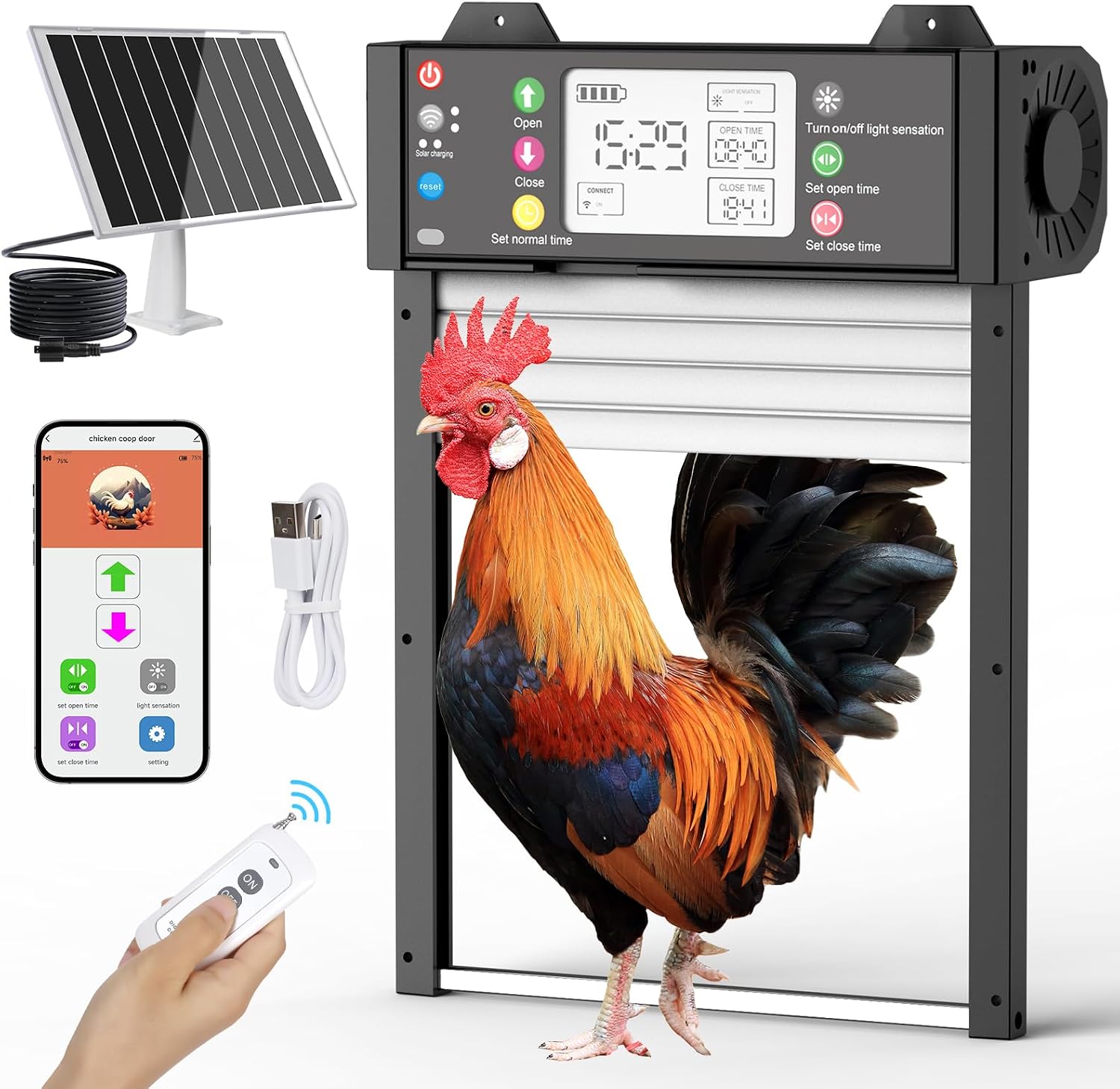 Amazon.com: Automatic Chicken Coop Door, Smart TUYA APP Controlled ...