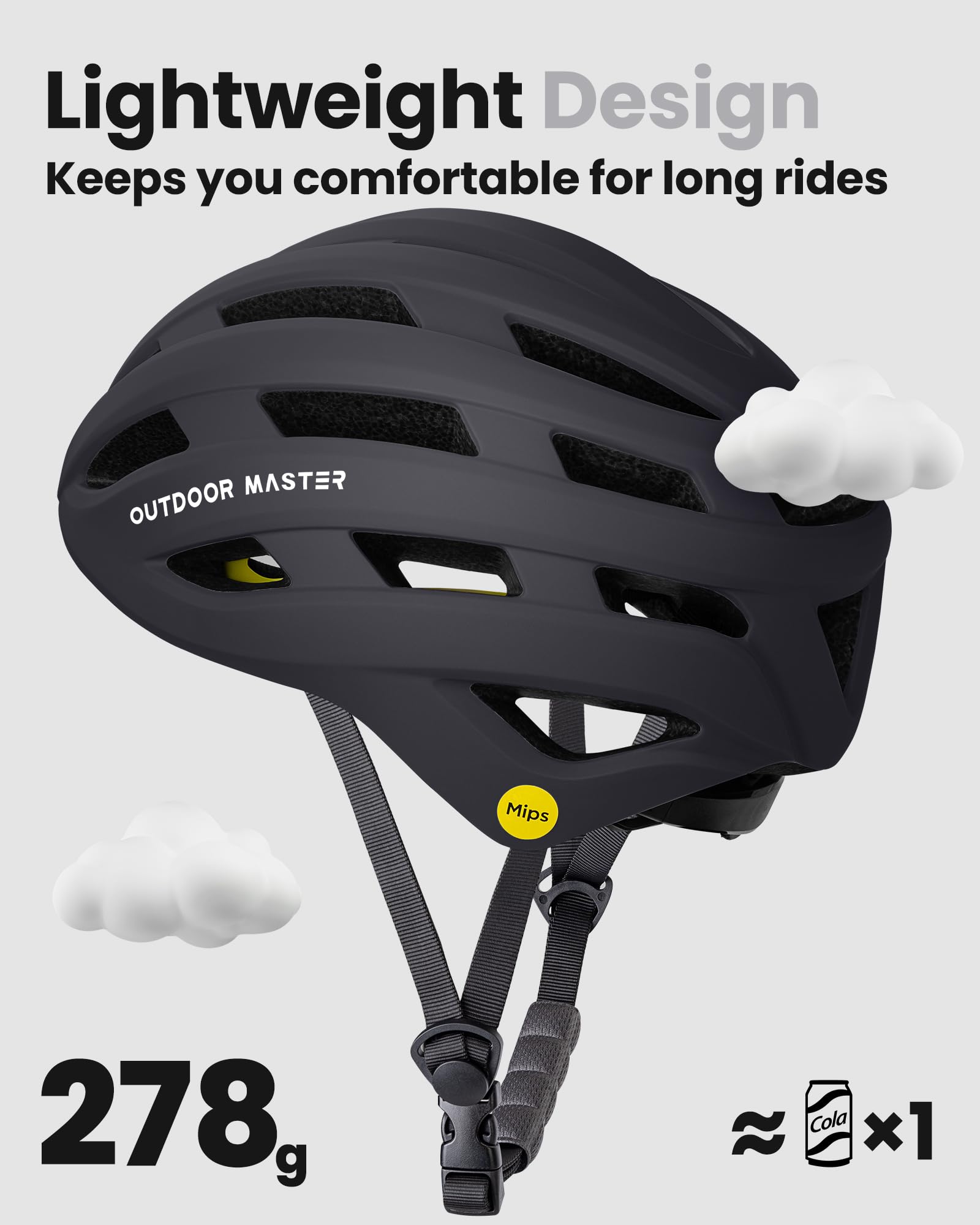 Snapklik.com : OutdoorMaster MIPS Bike Helmet For Adults-Two Removable ...