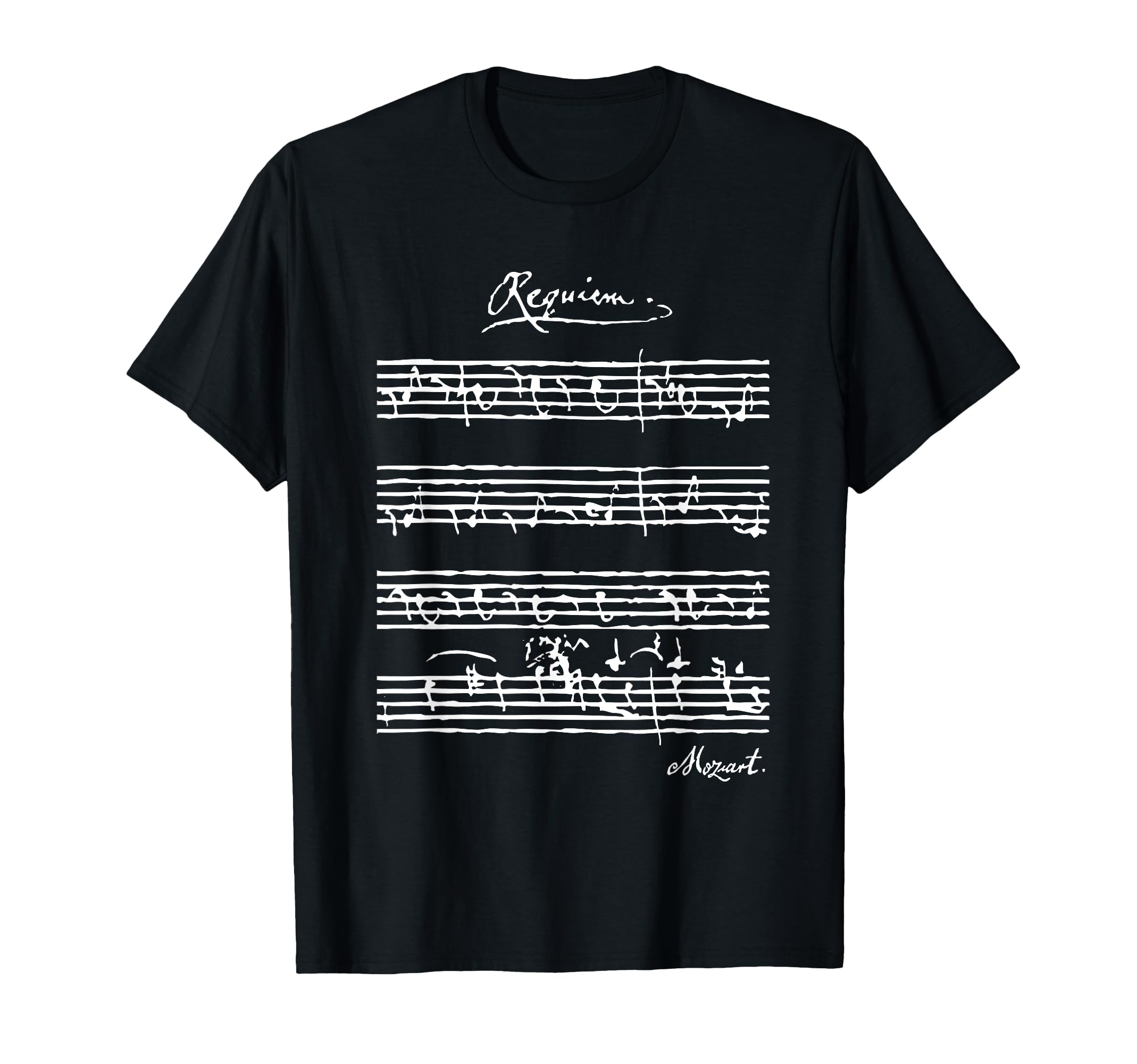 Amazon.com: Mozart's Requiem - Classical music lover t-shirt T-Shirt ...