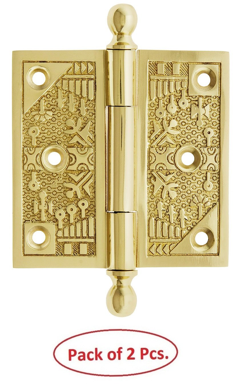AS Antique Hardware's Solid Brass Decorative Hinge 3.5 inches ...