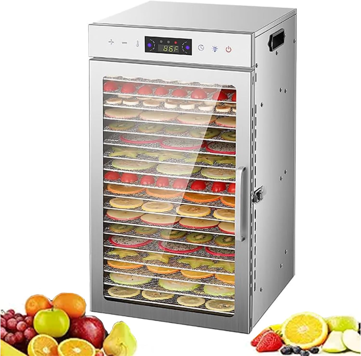 DEONG Food Dehydrator, 18 Layer Stainless Steel Dry Fruit Machine,24 ...