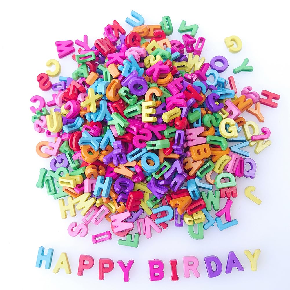 Amazon.com: 300+ Pieces 9x12mm Big Large Alphabet Letter Beads A-Z ...