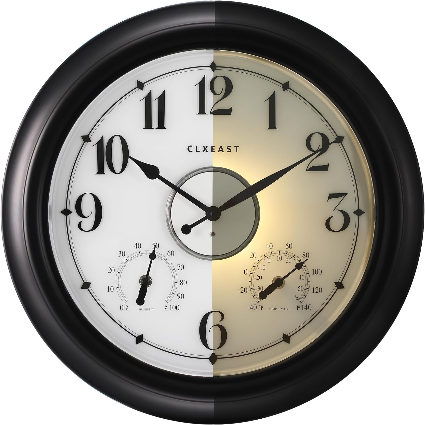 Amazon.com: AcuRite 75473 24-inch Weathered Black Wall Clock with ...