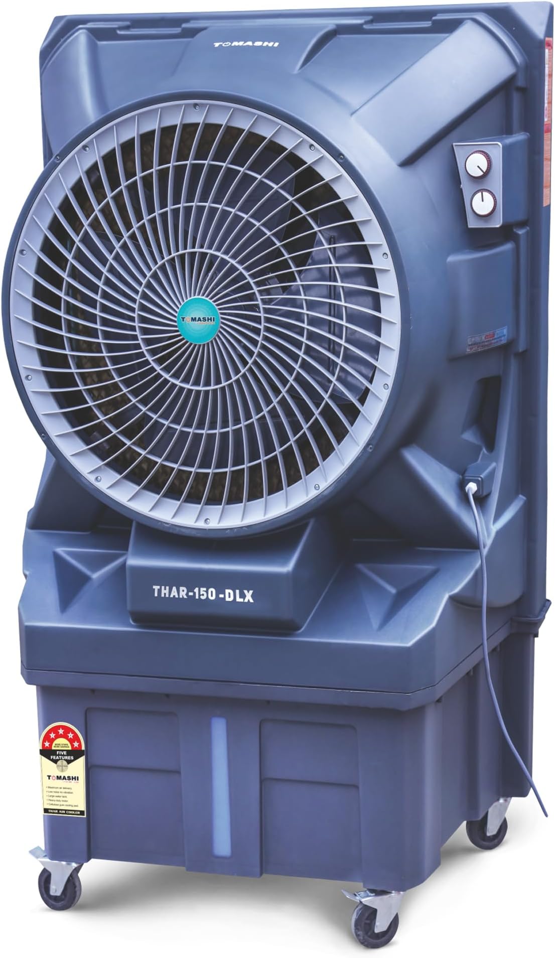 TOMASHI THAR 150 DLX 2024 Air Cooler|125L Water Tank|38mm Heat Sink ...