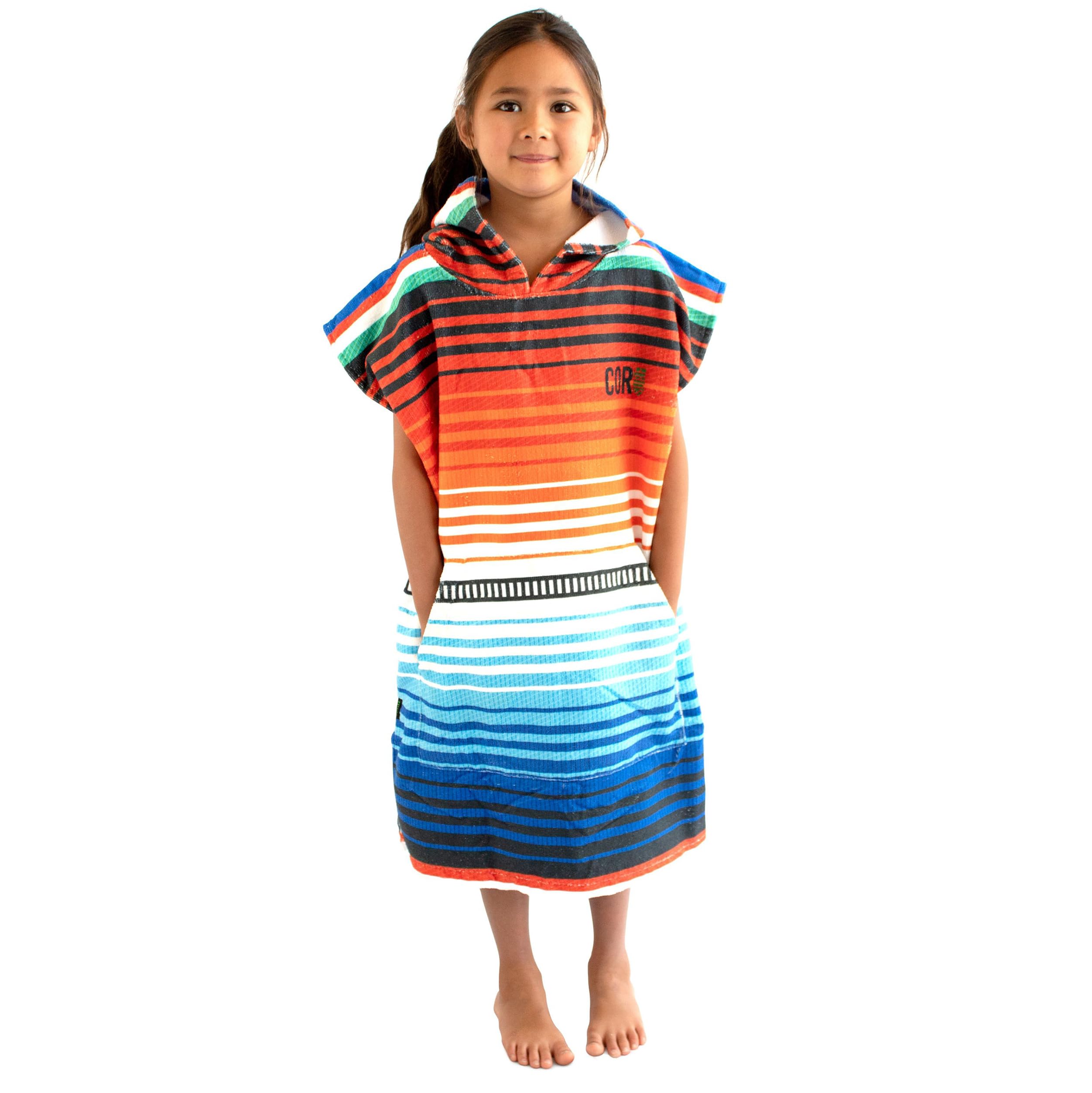 COR Surf Kids Changing Robe - Soft and Quick Dry Microfibre Swimming ...