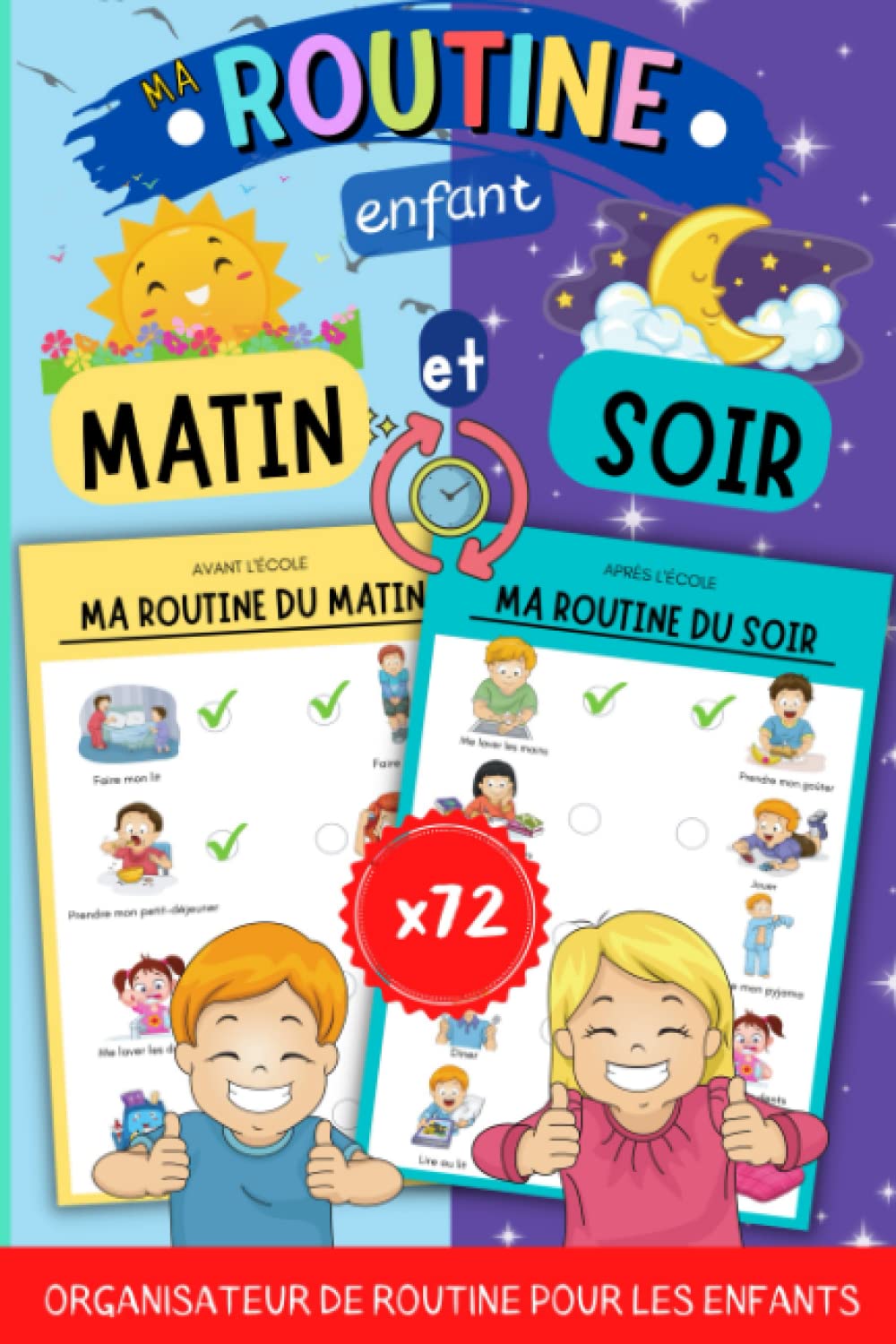 Ma routine enfant matin et soir - organisateur: Petit cahier de Routine ...
