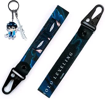 Amazon.com: Solo Leveling - Sung Jinwoo Keystrap and Keychain Bundle ...
