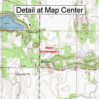 Amazon.com: USGS Topographic Quadrangle Map - Blaine, Wisconsin (Folded ...