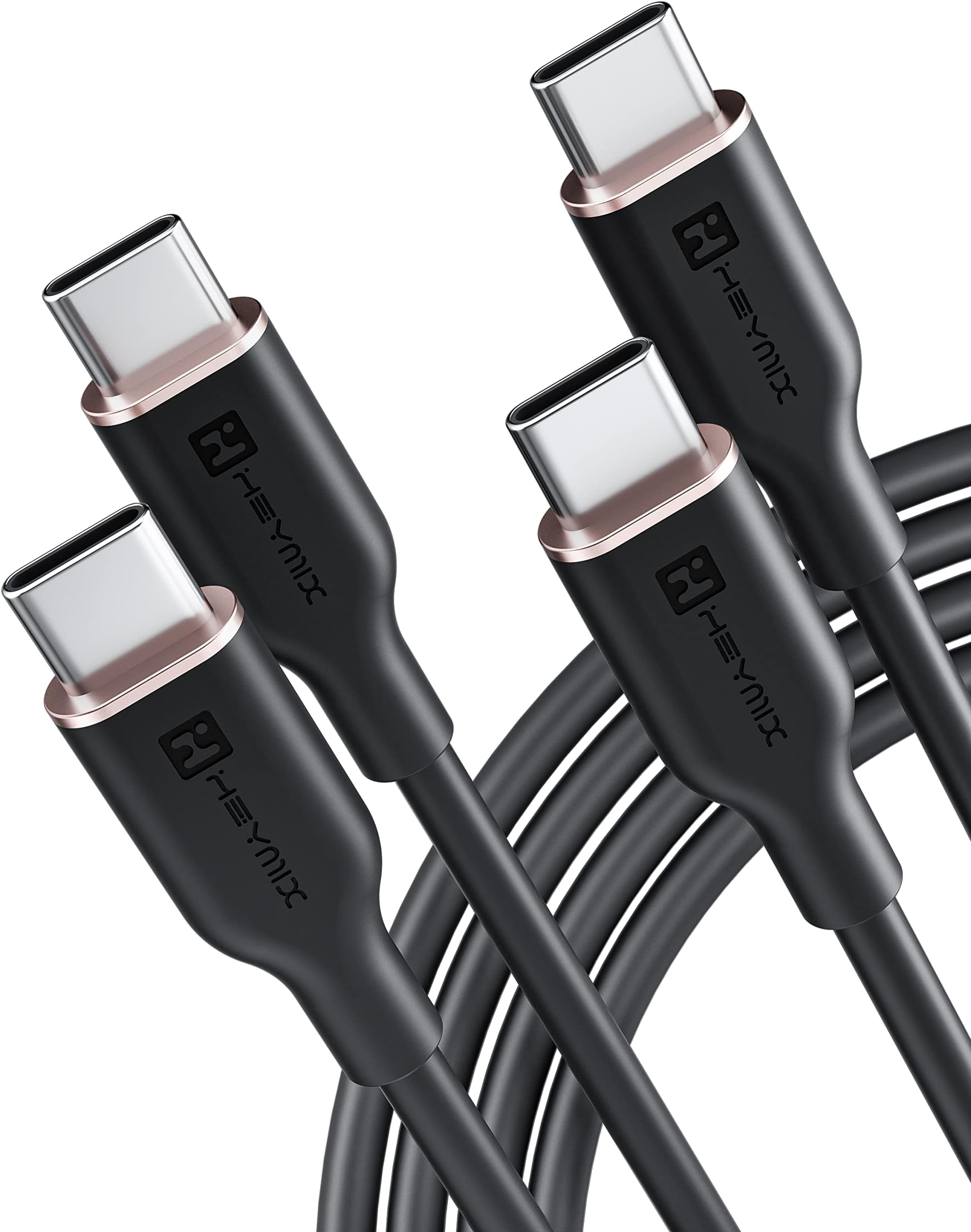 HEYMIX USB C Cable, 100W USBC to USB-C Cable, 2-Pack USBC Fast Charge ...