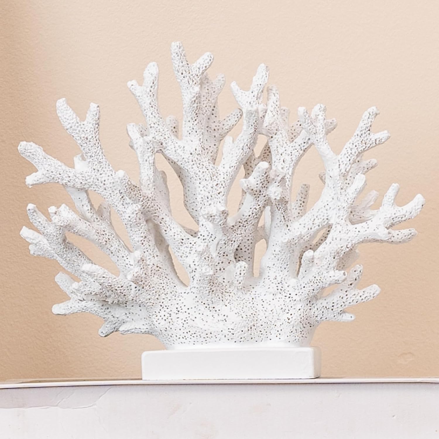 Amazon.com: Elegondrar 5.8" H White Coral Decor, Resin Coral Statue ...