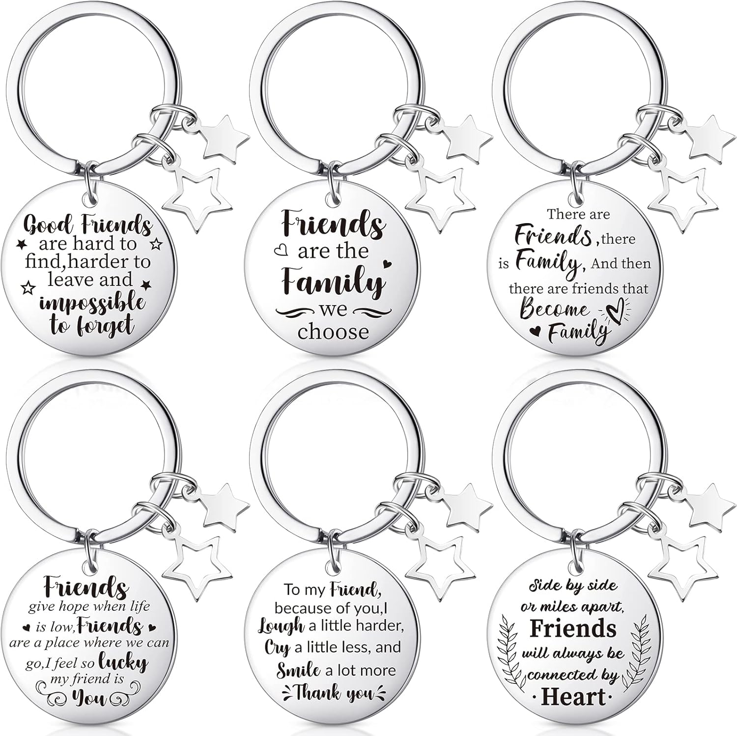 Amazon.com: Cunno 6 Pcs Friendship Keychain Gifts Best Friend ...