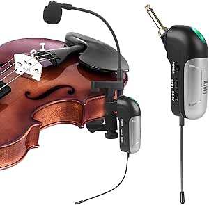 Amazon.com: XTUGA Violin Pickup Violin Microphone Wireless, 147Ft Range ...