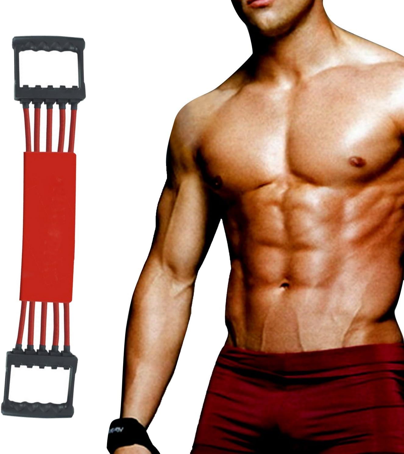 PH4SBD Chest Expanders Resistance Bands 5 Detachable Emulsion Fitness ...